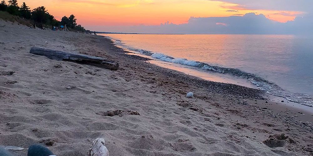 A file photo of the Lake Huron shoreline.